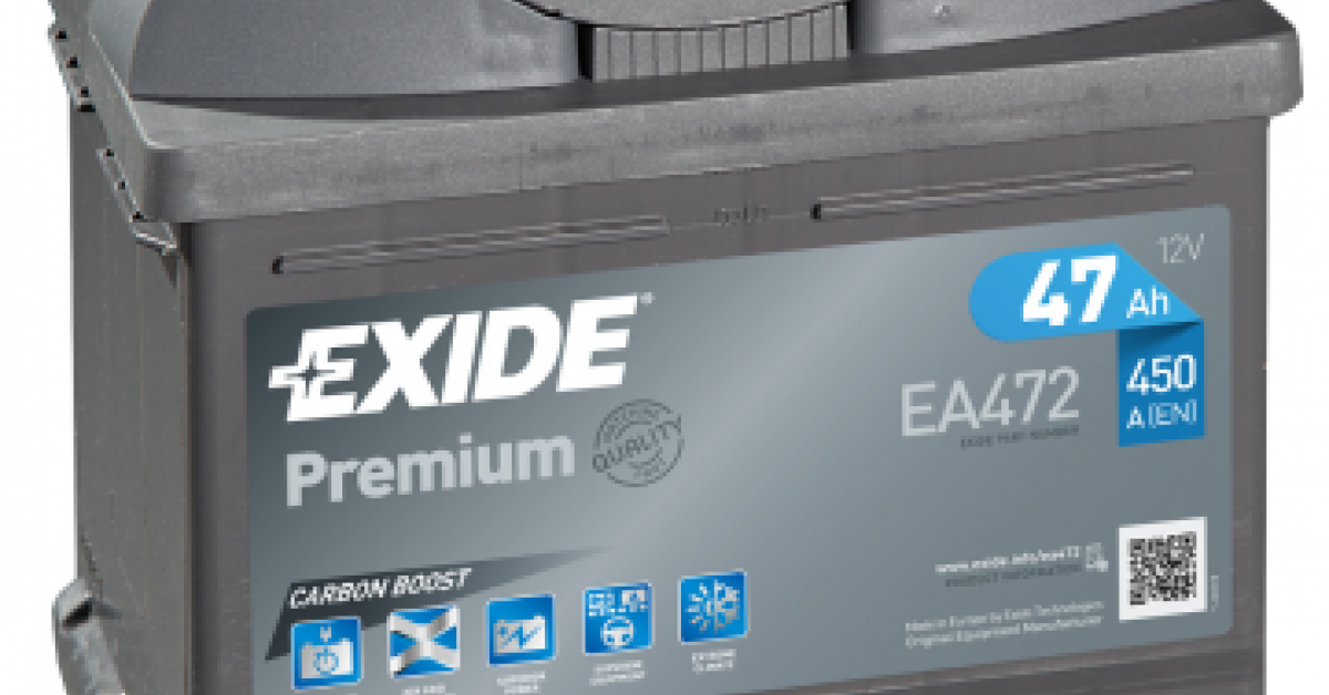 Exide Premium 47Ah 450A jobb EA472
